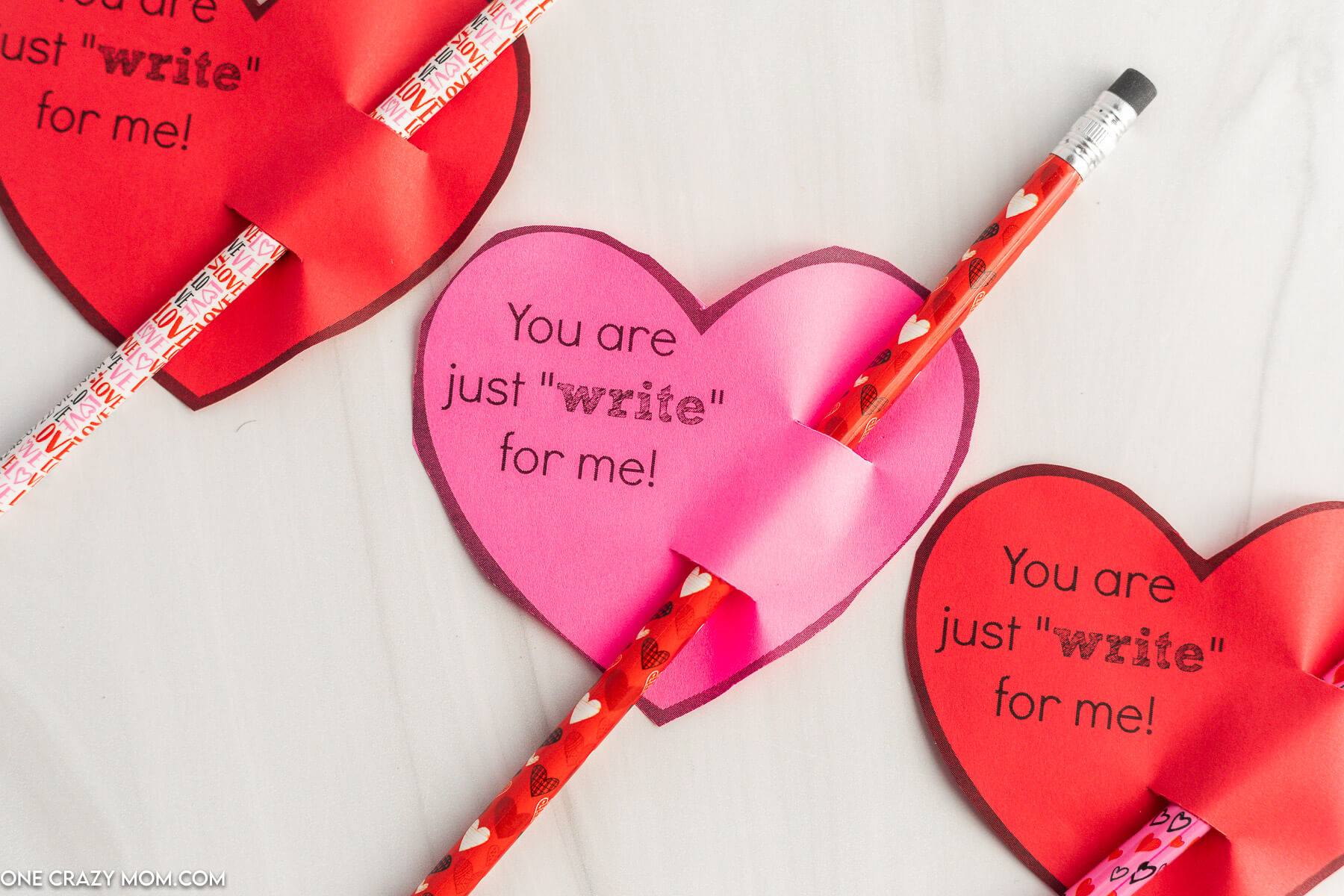 You are Just Write for Me Valentine Printable - DIY Valentines