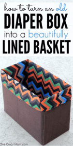 Upcycled Diaper Boxes - How to reuse diaper boxes