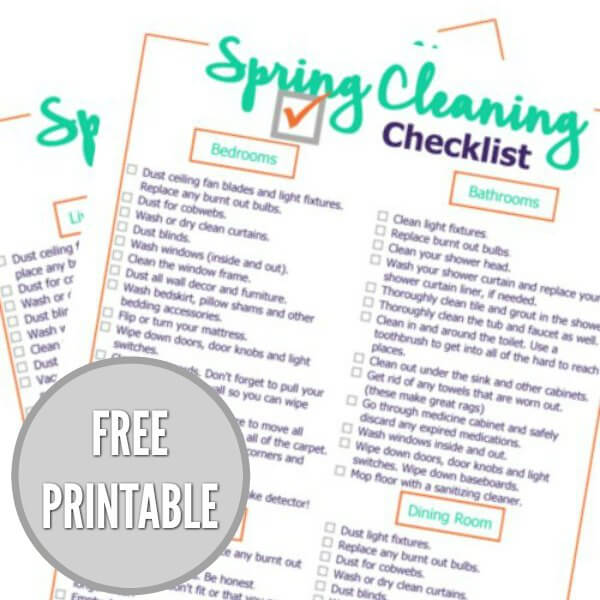 Spring Cleaning Checklist - Free Spring Cleaning List