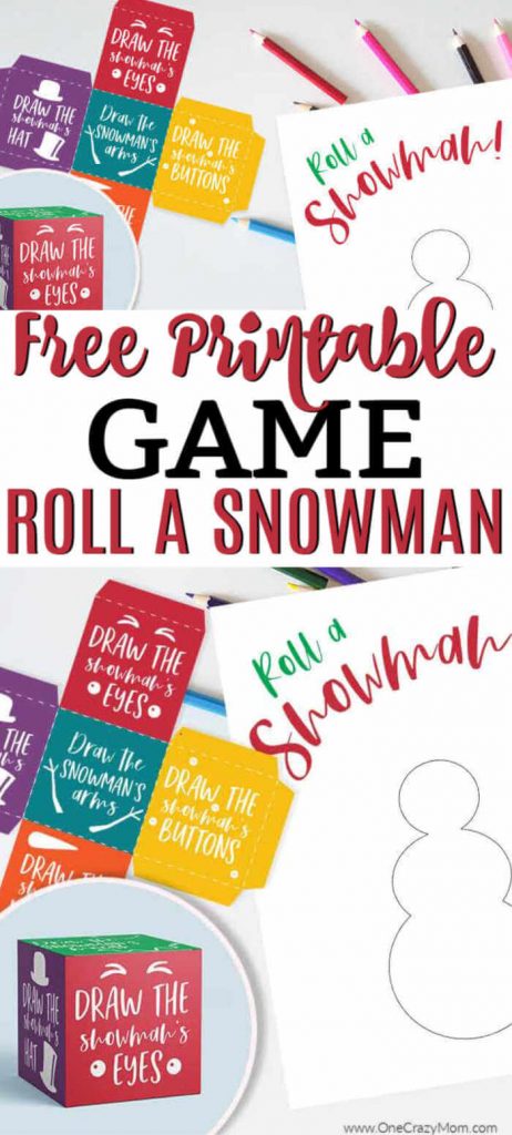 Roll a Snowman Printable - roll a snowman freebie