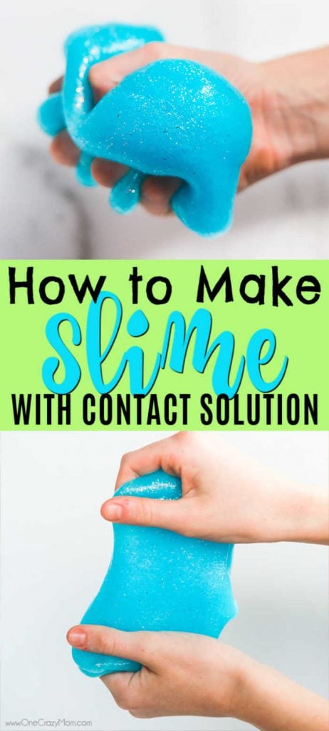 how to make slime with contact solution - only 3 ingredients