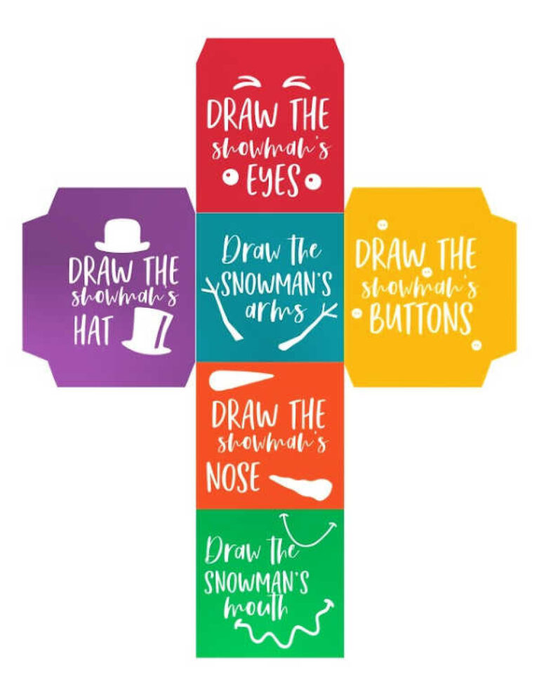 Roll a Snowman Printable - roll a snowman freebie