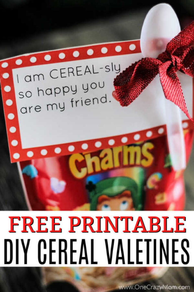 Cereal Valentines - FREE cereal VALENTINES PRINTABLE