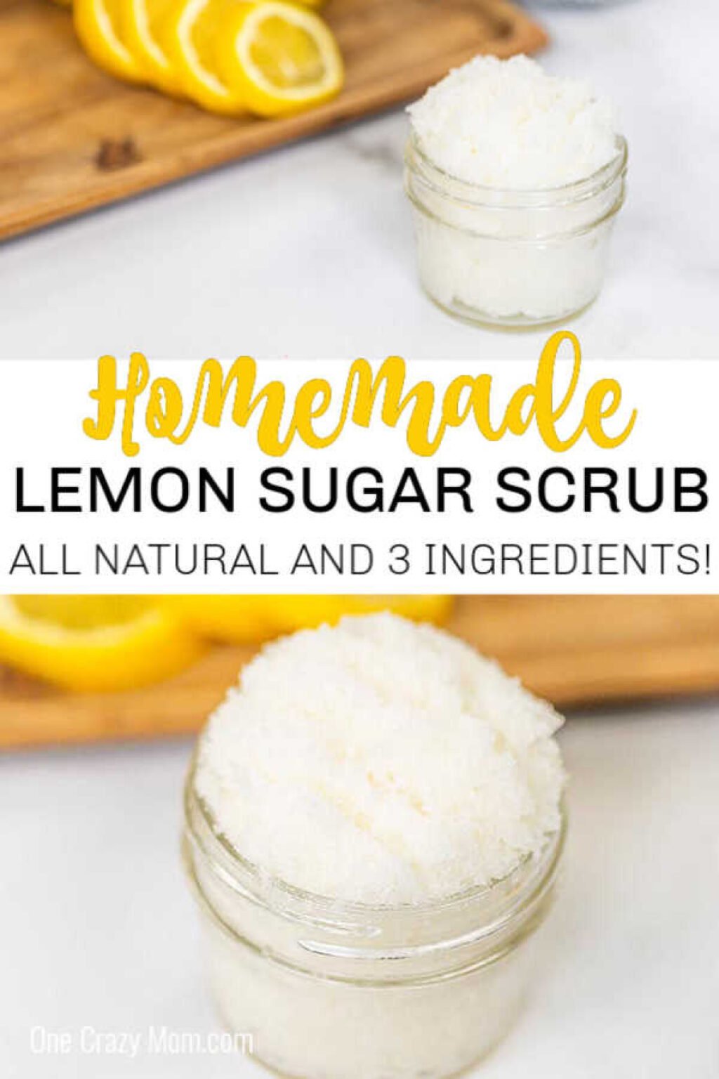 Lemon sugar scrub - diy lemon sugar scrub with only 3 ingredients