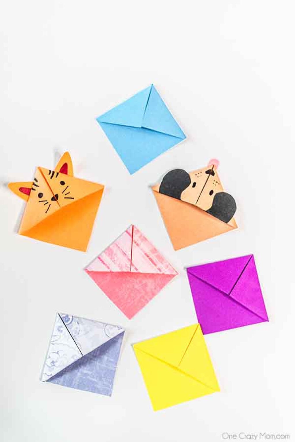 How to Make Origami Bookmark - One Crazy Mom