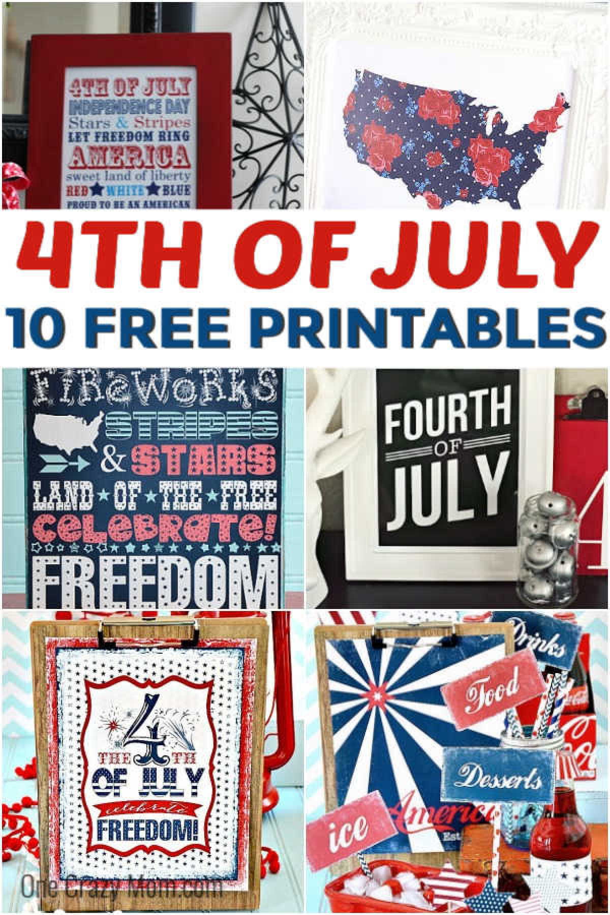 Free 4th of July Printables -10 Patriotic 4th of July printables for ...
