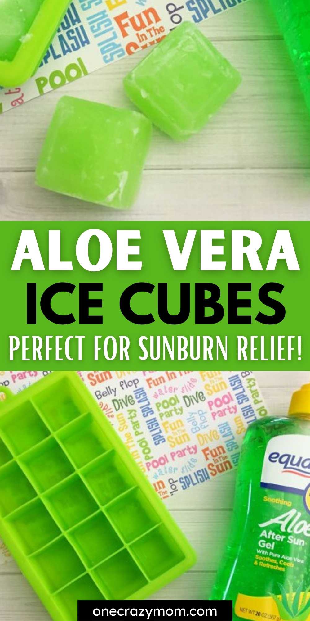 Aloe Vera Cubes- How to make Aloe Vera Ice cubes for Sunburn