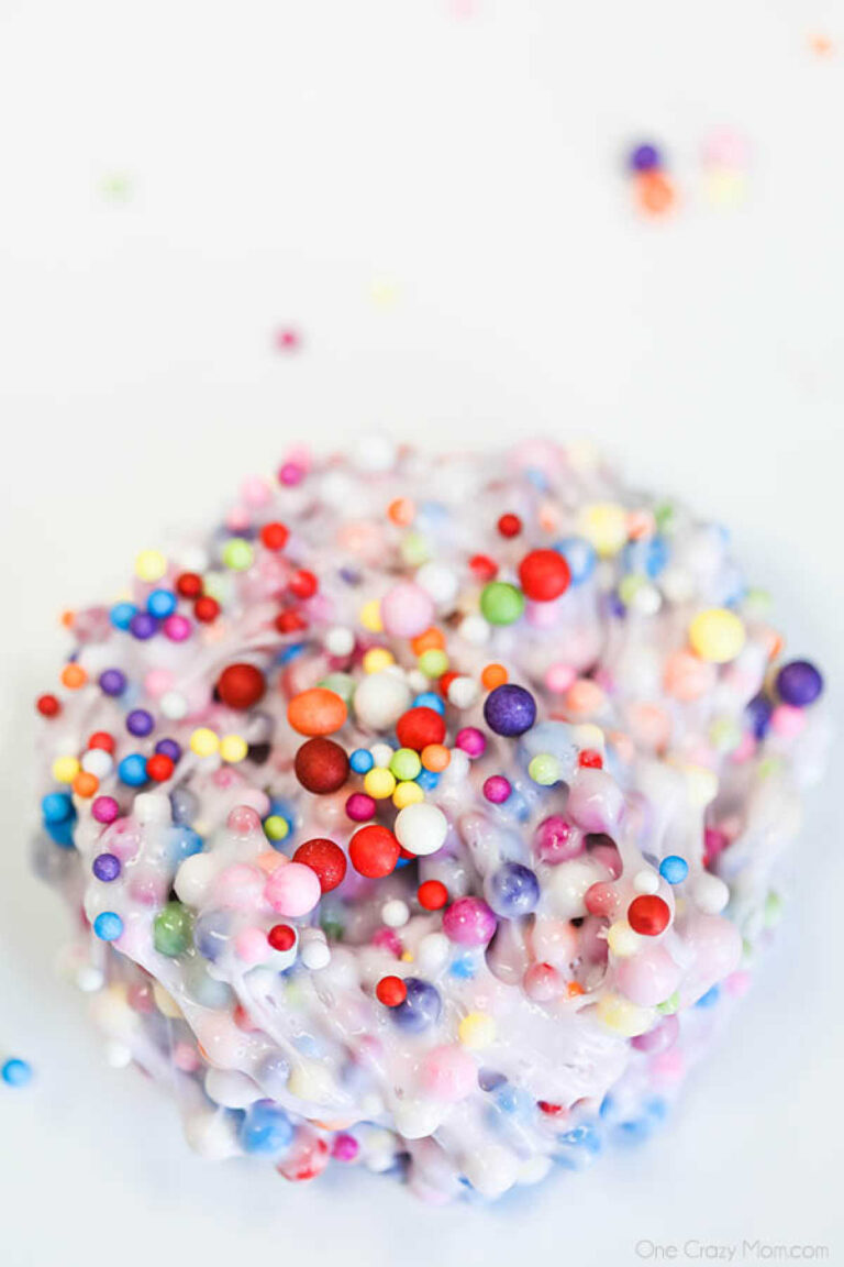 Birthday Cake Slime - Only 3 ingredients