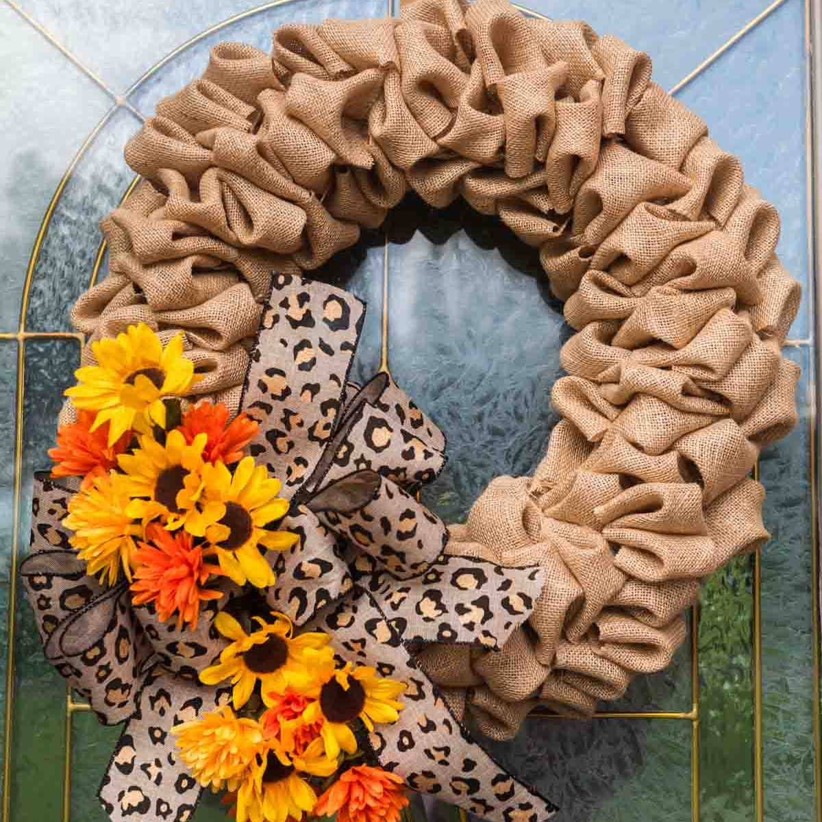 How to Make a Burlap Wreath - One Crazy Mom
